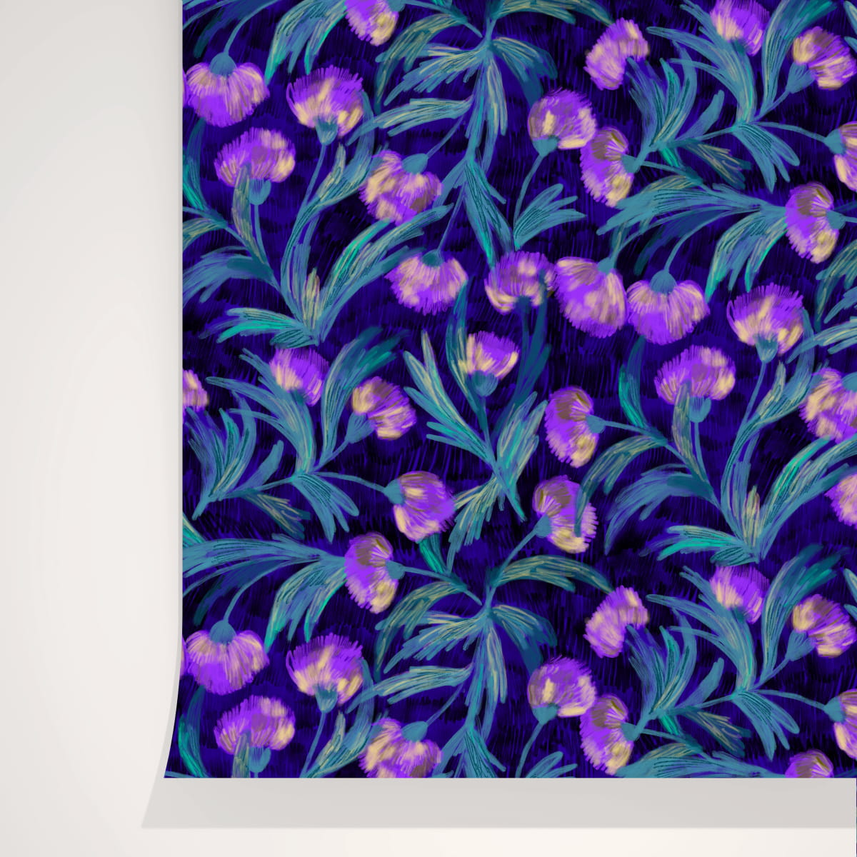 Alba Nuit Wallpaper | Season Paper - Moody Botanical Decor - Season Paper