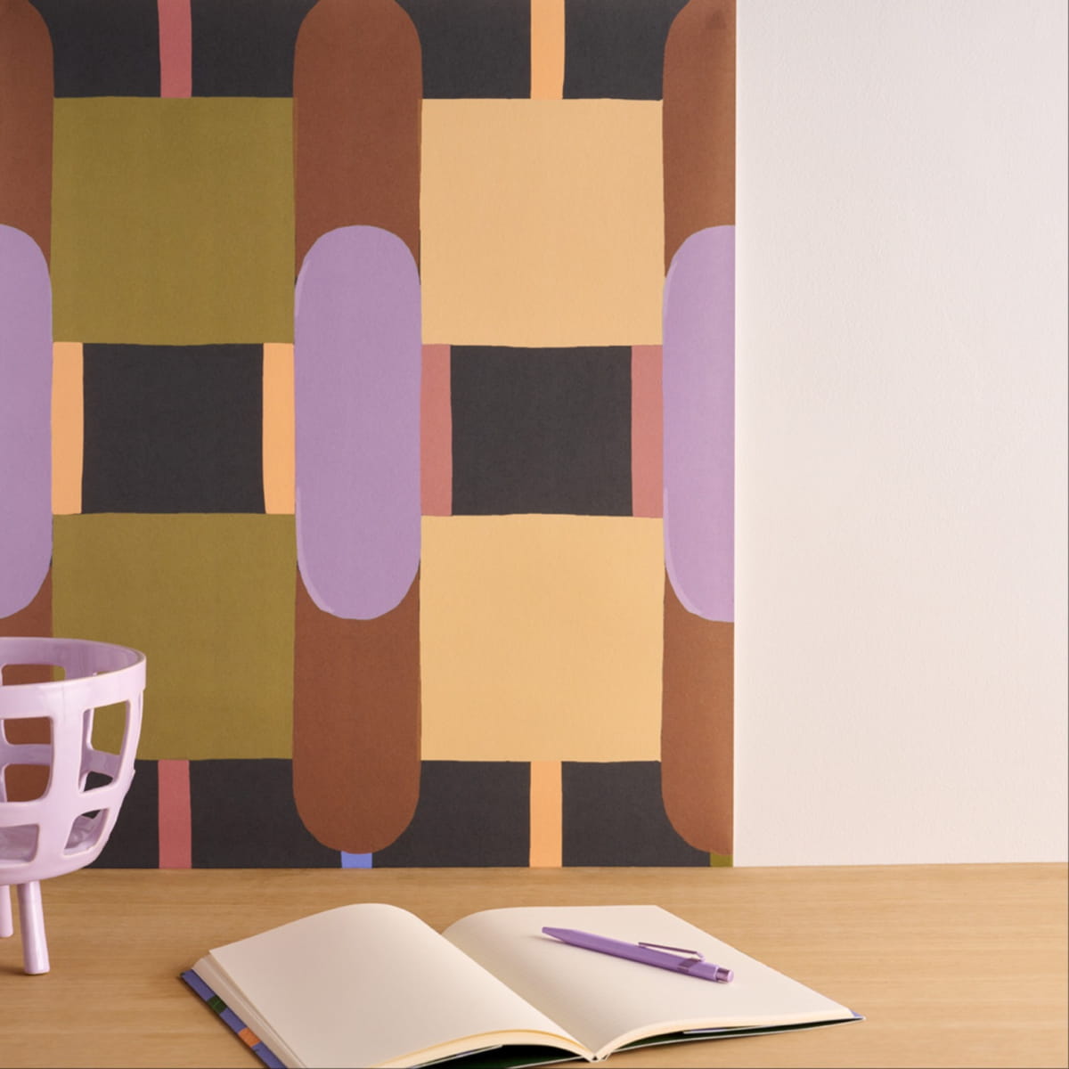 Walpaper Design Crossroads Lilas | Season Paper - Season Paper