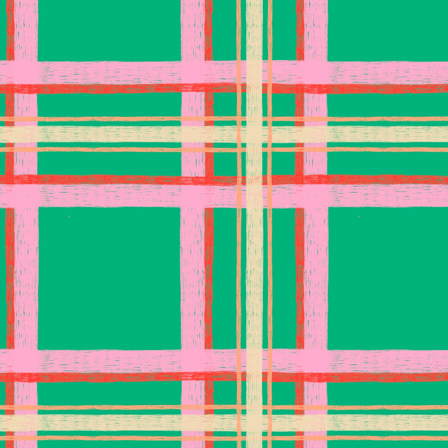 Étoffe Prairie Wallpaper | Season Paper - Vibrant Tartan - Season Paper