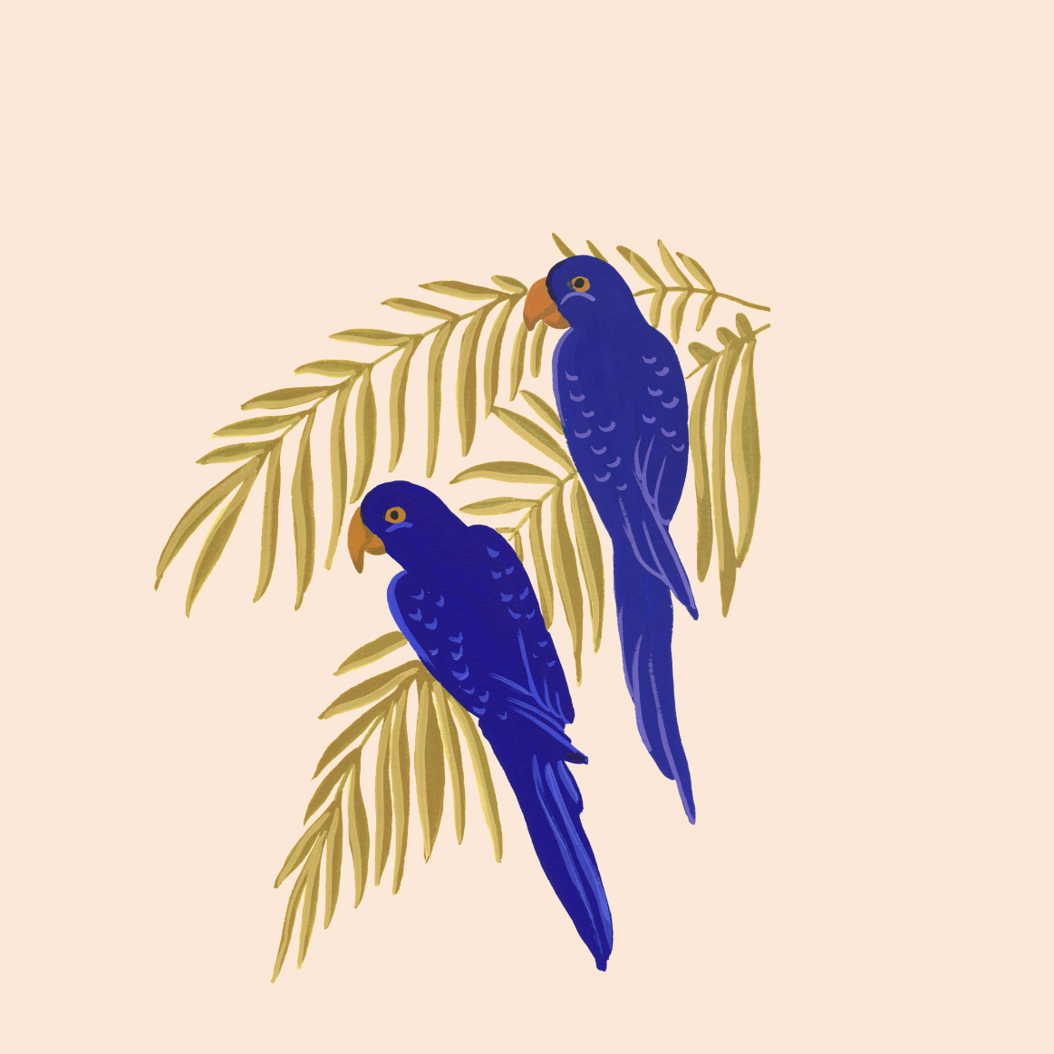 Parrots wallpaper - Wallpaper - Made in France - Season Paper